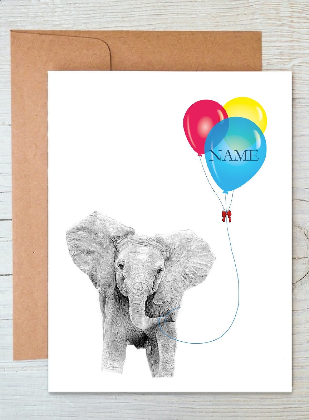 Elephant Baby Ele (2) Calf Art Birthday | Congratulations | Well Done ...