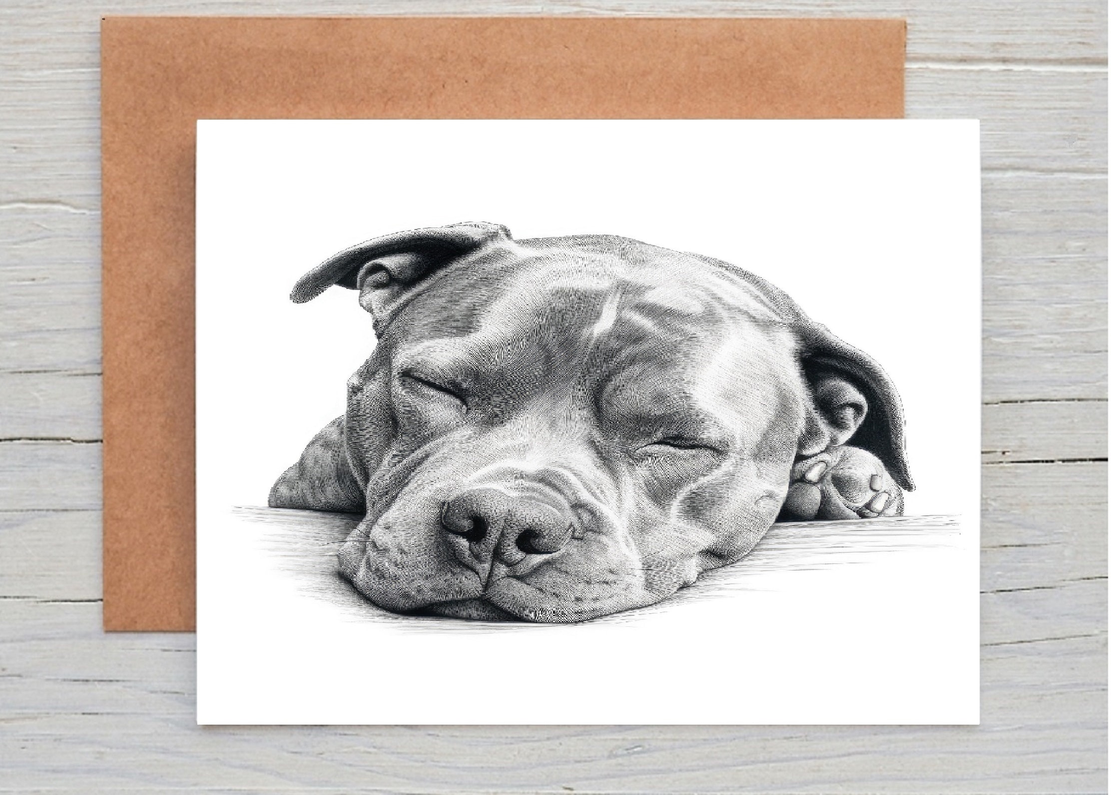 Staffordshire Bull Terrier Staffie,staffy (no.12) Dog Art Greetings ...
