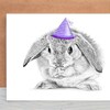 Black Pug Dog Art Birthday Congratulations Well Done Greetings/note ...