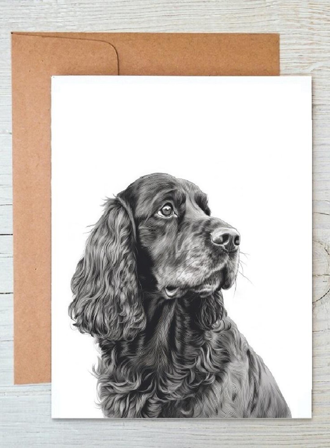 Cocker Spaniel (no. 6) Dog Art Greetings/note Card (can Be Personalised ...