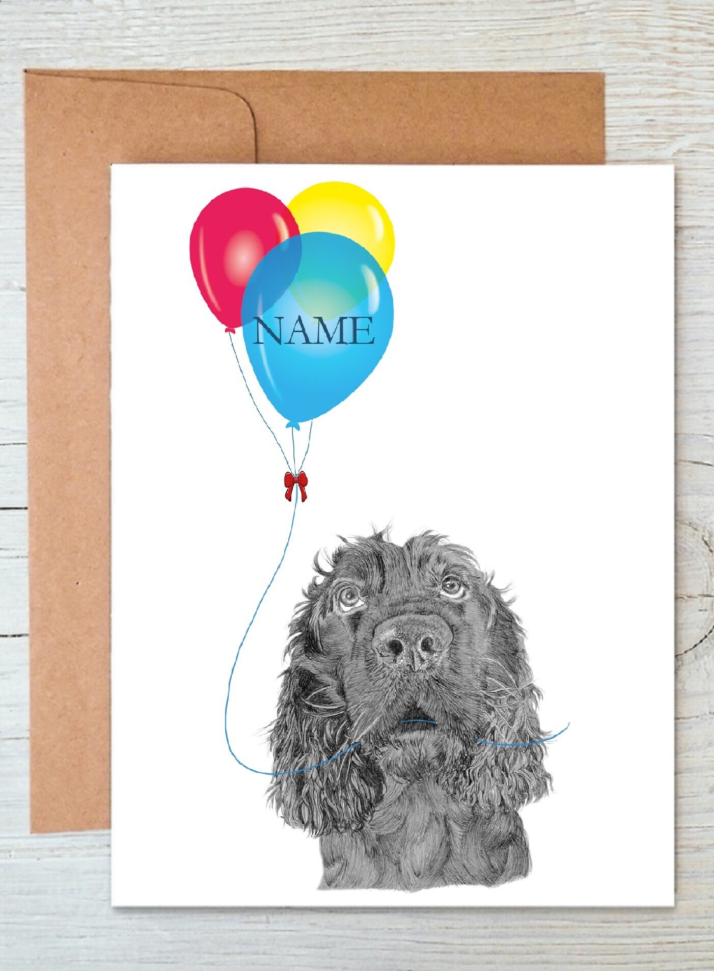 Cocker Spaniel no. 4 Dog Art Birthday Congratulations Well Done ...