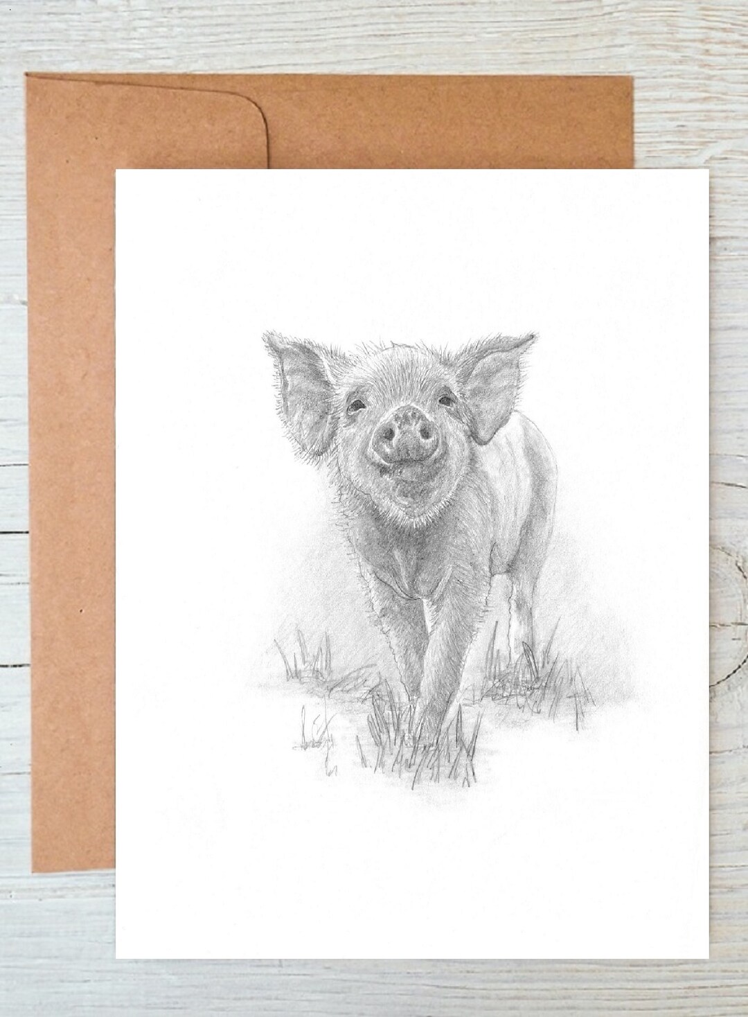 Piglet, Pig no.1 Art Greetings/note Card can Be Personalised - Etsy UK