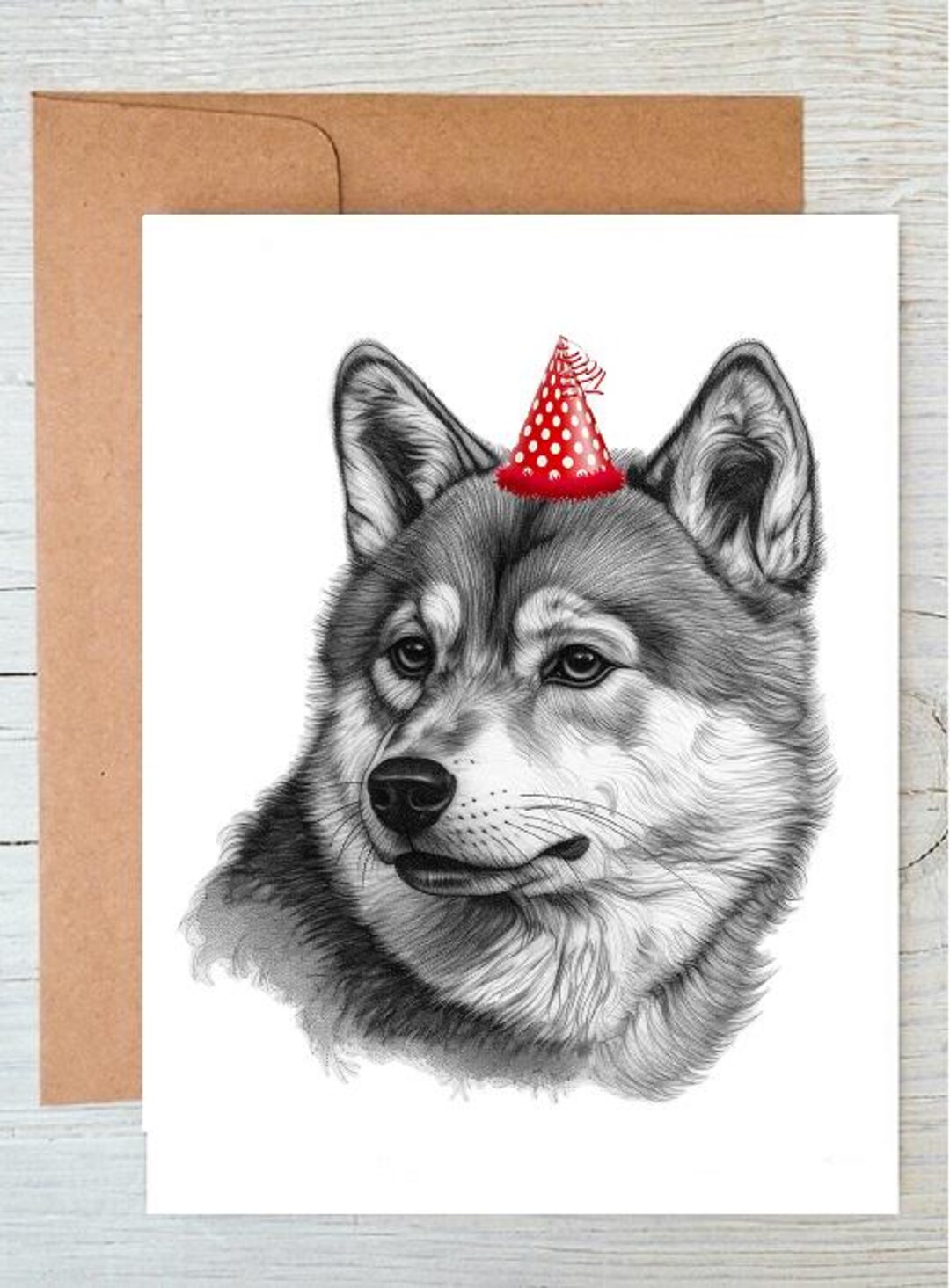 Shiba Inu Dog Art Birthday Greetings/note Card (can Be Personalised) - Etsy