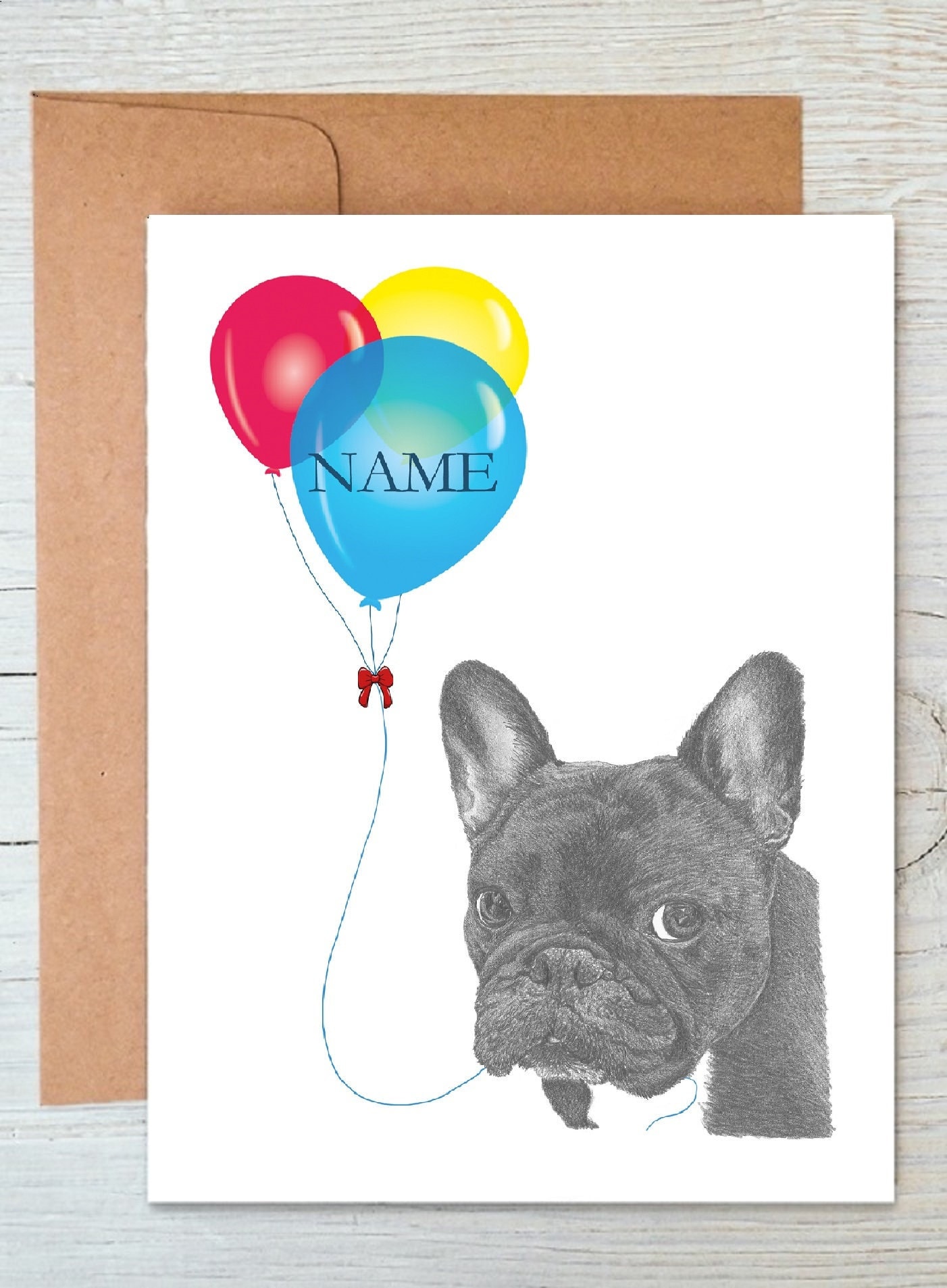 French Bulldog, Frenchie (no:1) Dog Art Birthday | Congratulations ...