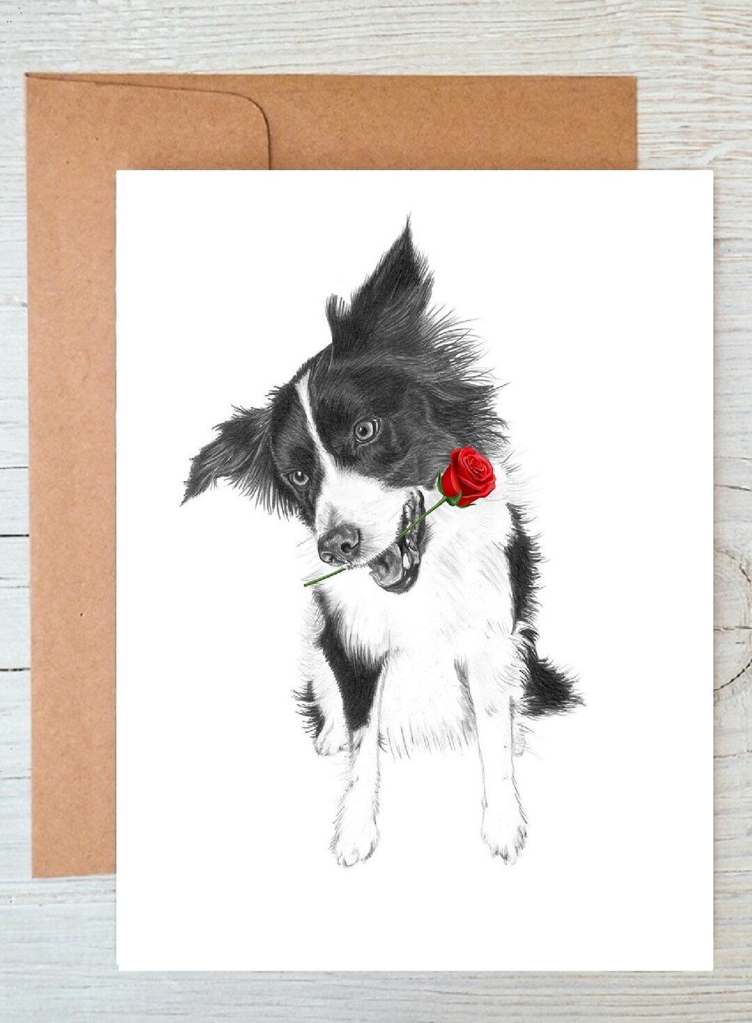 Border Collie (no.7) Dog Love Card, Valentines Card, Anniversary Card ...