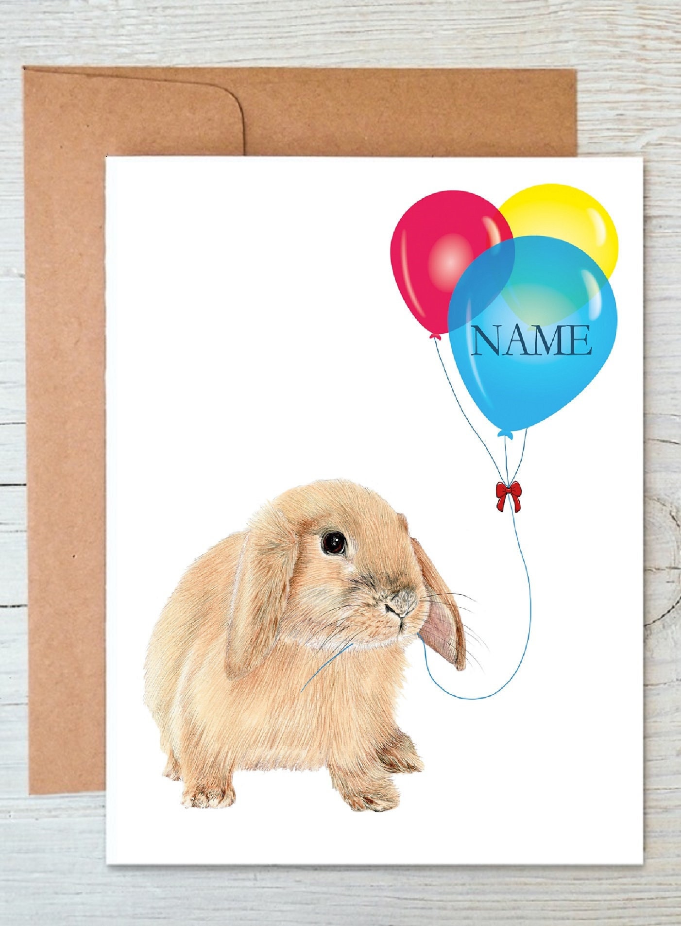 Lop Eared Bunny Rabbit no:4 Art Birthday Congratulations Well Done ...