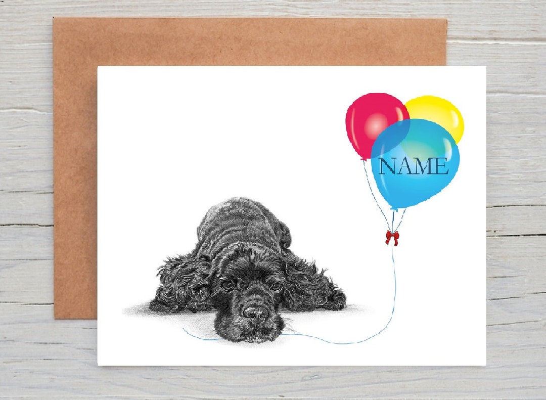 Cocker Spaniel (no. 2) Dog Art Birthday | Congratulations | Well Done ...
