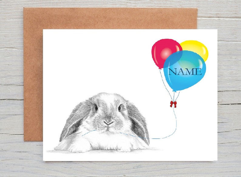 Lop Eared Bunny Rabbit no:1 Art Birthday Congratulations Well Done ...