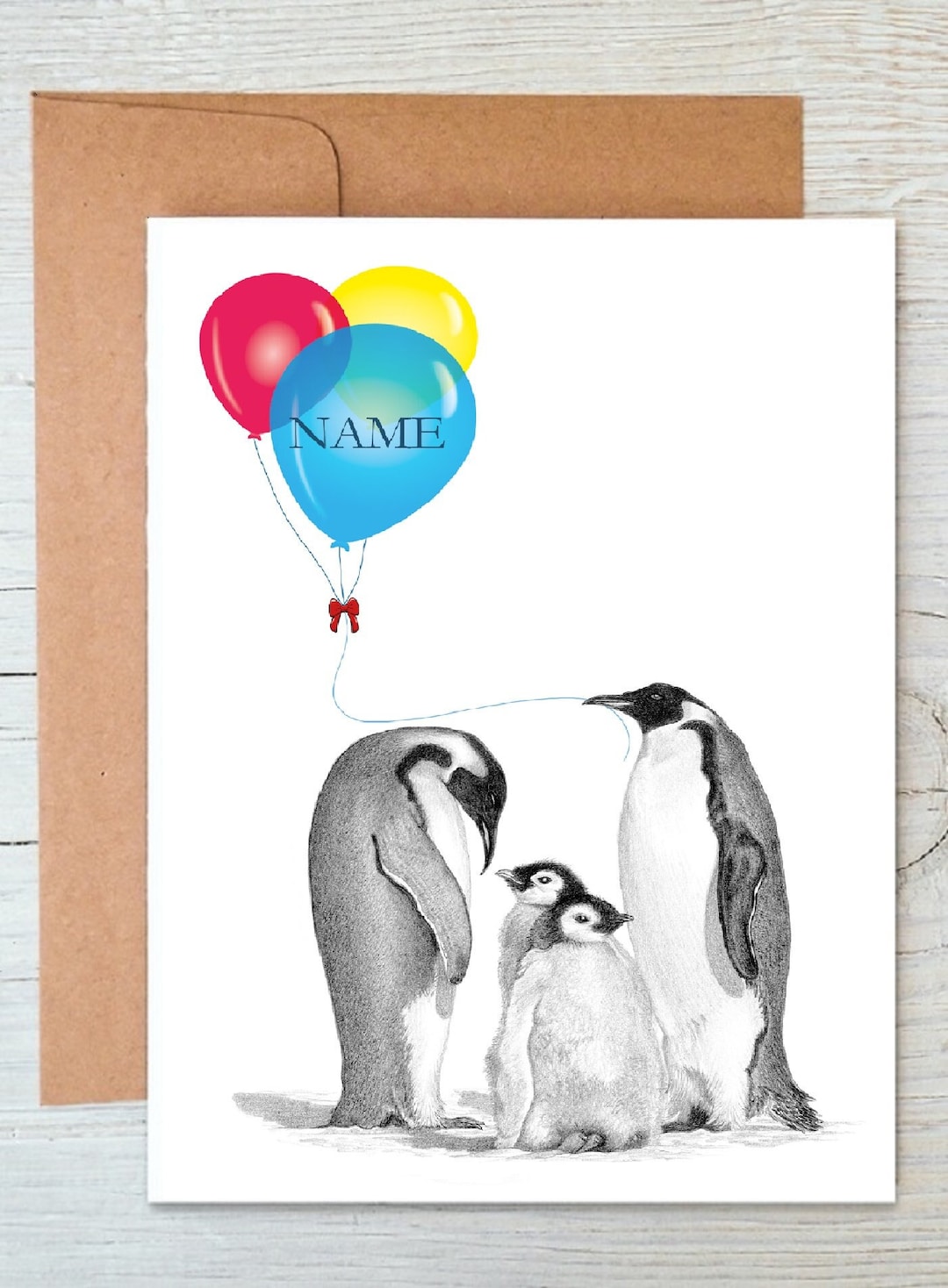 Penguins King Penguin Family Art Birthday | Congratulations | Well Done ...