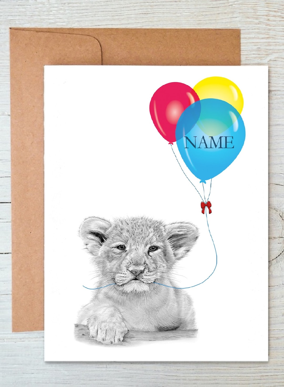 Lion Cub (no.2) Art Birthday | Congratulations | Well Done Greetings ...