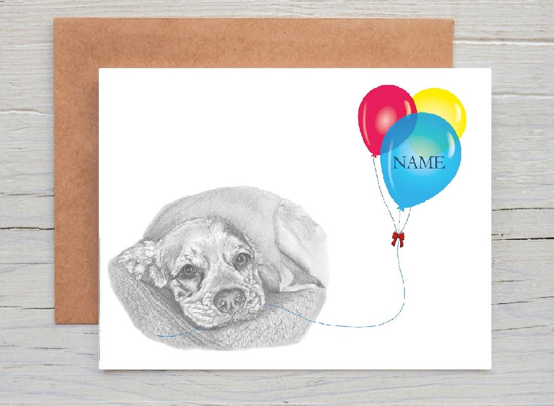 Cocker Spaniel (cute) Dog Art Birthday | Congratulations | Well Done ...