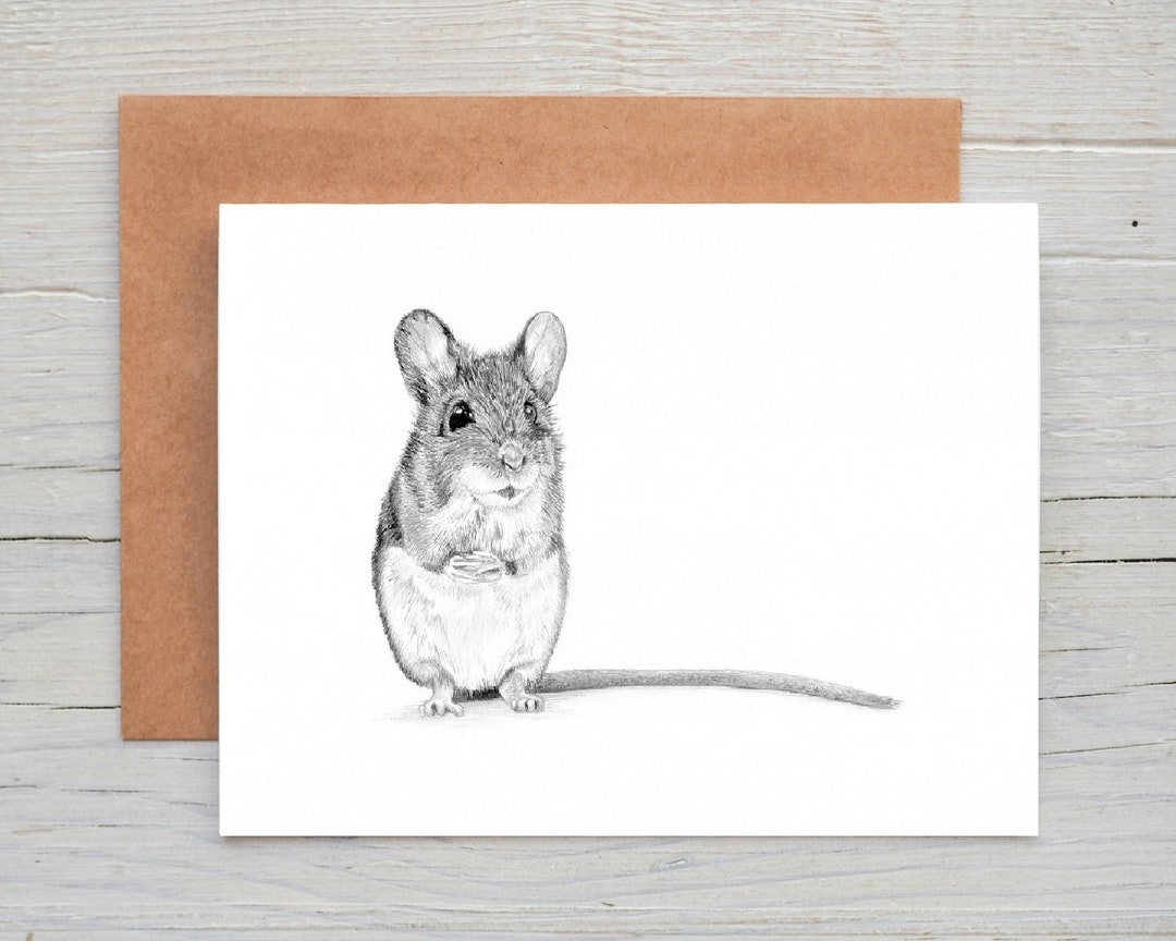 Mouse Field Harvest Mice Art Greetings/note Card/print (can Be ...