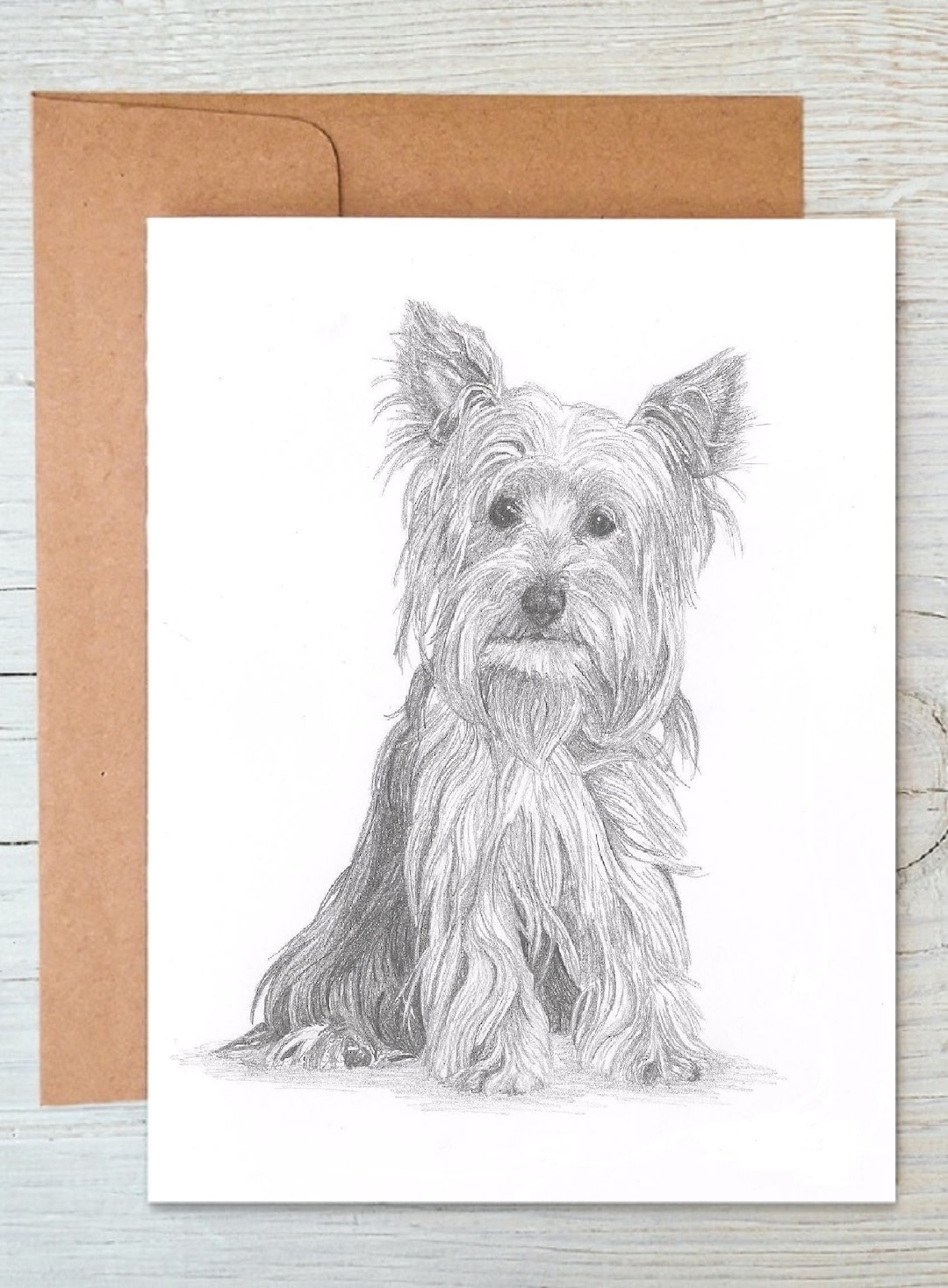 Yorkie Yorkshire Terrier (no.1) Dog Art Greetings/note Card/print (can ...
