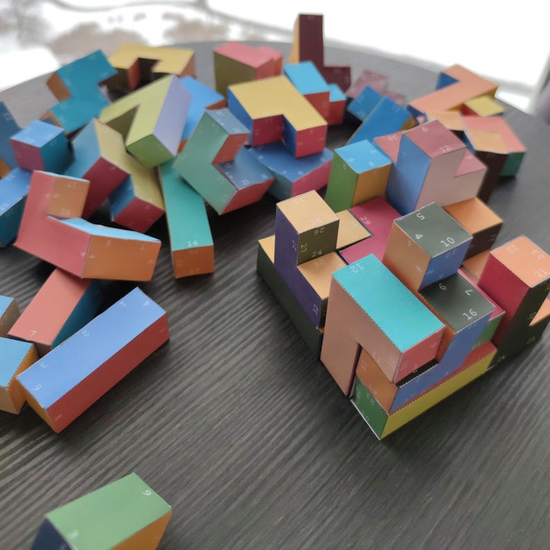 Unique 3D Puzzle Handmade Paper Tetris - Fun and Creative Game Digital ...