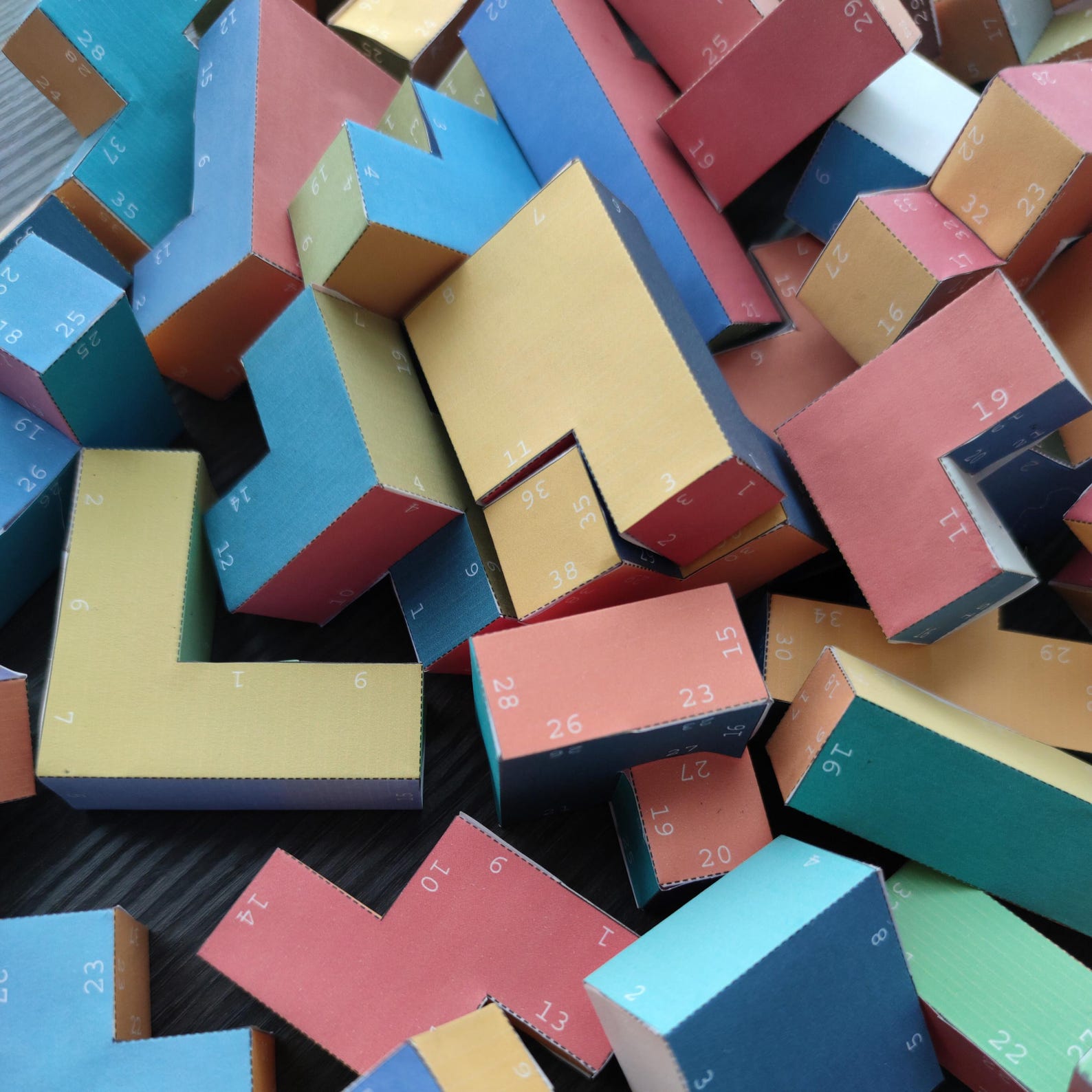 Unique 3D Puzzle Handmade Paper Tetris - Fun and Creative Game Digital ...