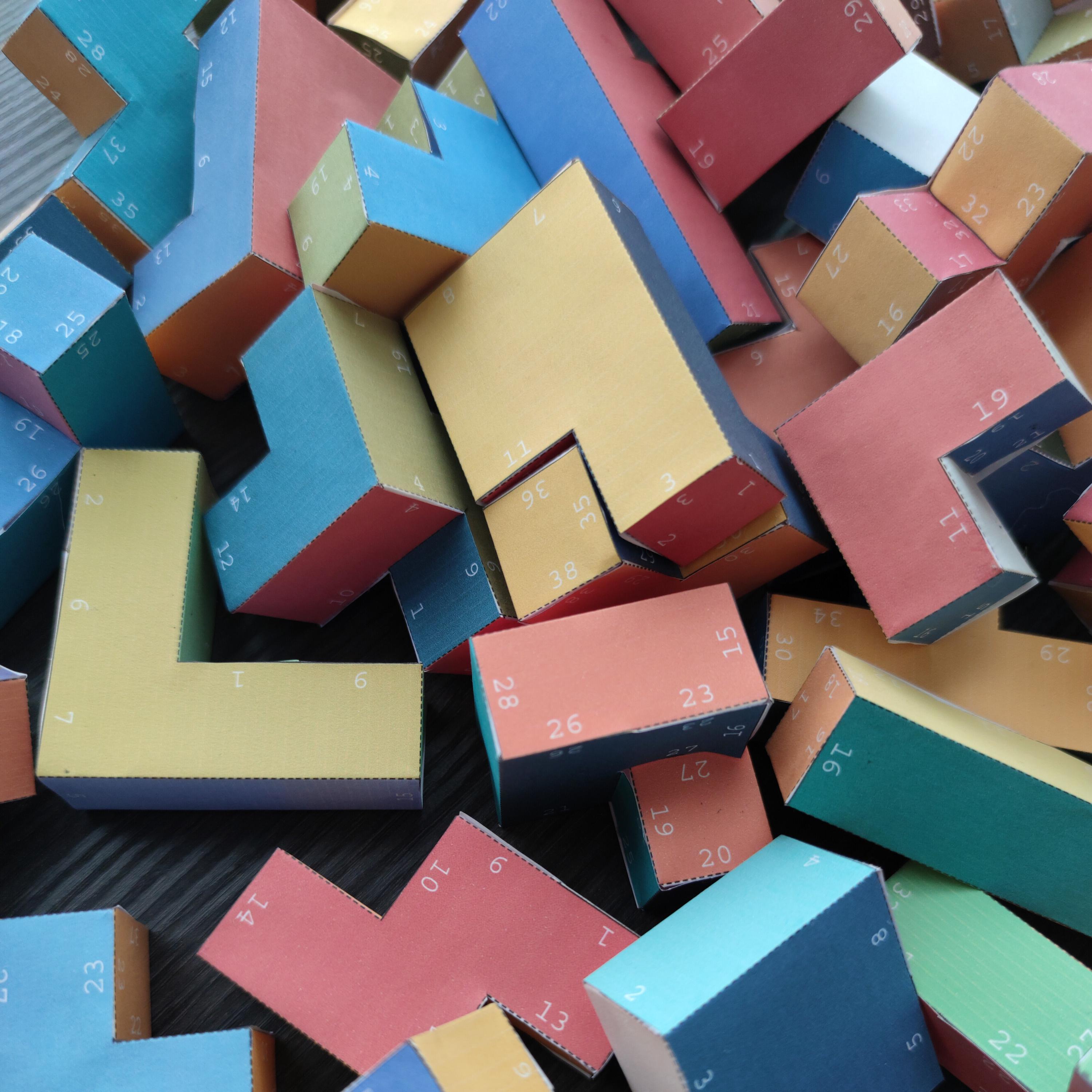 Unique 3D Puzzle Handmade Paper Tetris - Fun and Creative Game Digital ...