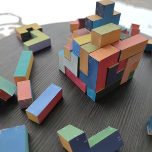Unique 3D Puzzle Handmade Paper Tetris - Fun and Creative Game Digital ...
