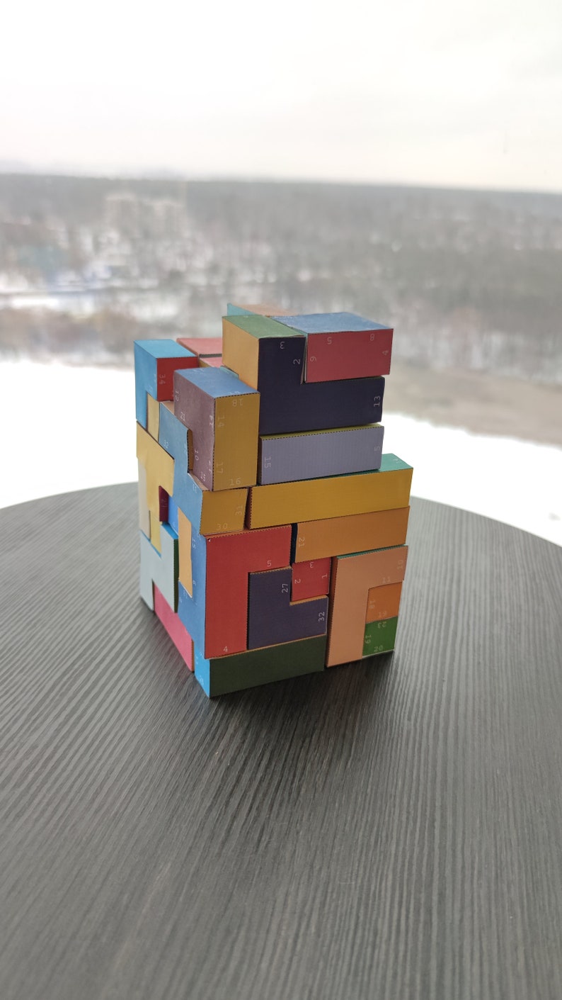 Unique 3D Puzzle Handmade Paper Tetris - Fun and Creative Game Digital ...