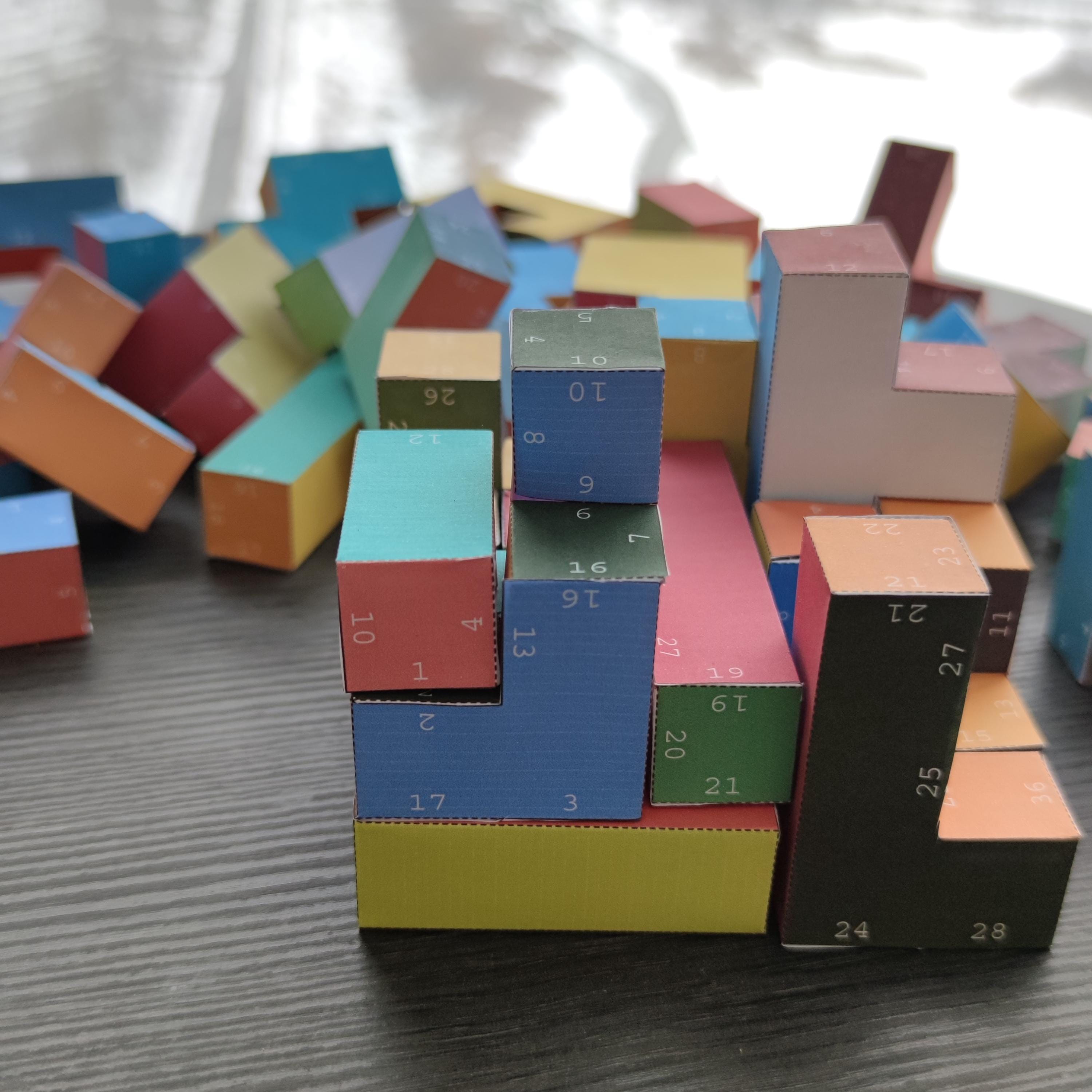 Unique 3D Puzzle Handmade Paper Tetris - Fun and Creative Game Digital ...