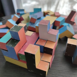 Unique 3D Puzzle Handmade Paper Tetris - Fun and Creative Game Digital ...