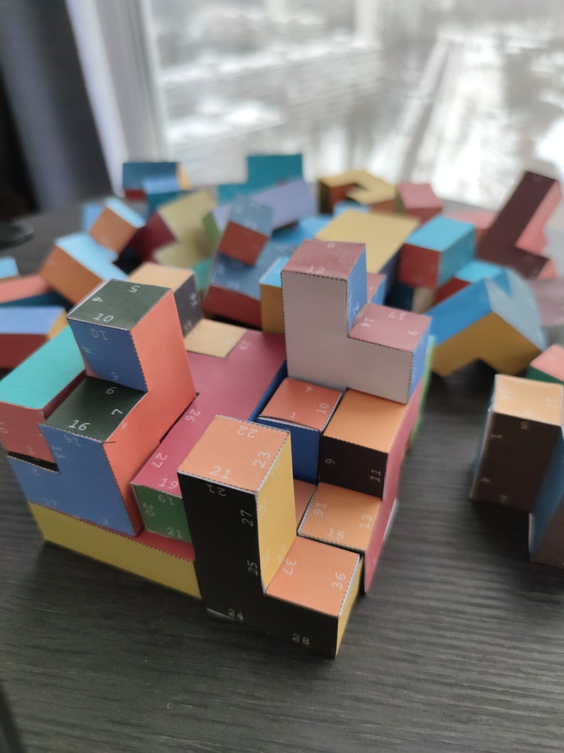 Unique 3D Puzzle Handmade Paper Tetris - Fun and Creative Game Digital ...