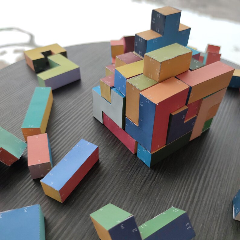 Unique 3D Puzzle Handmade Paper Tetris - Fun and Creative Game Digital ...