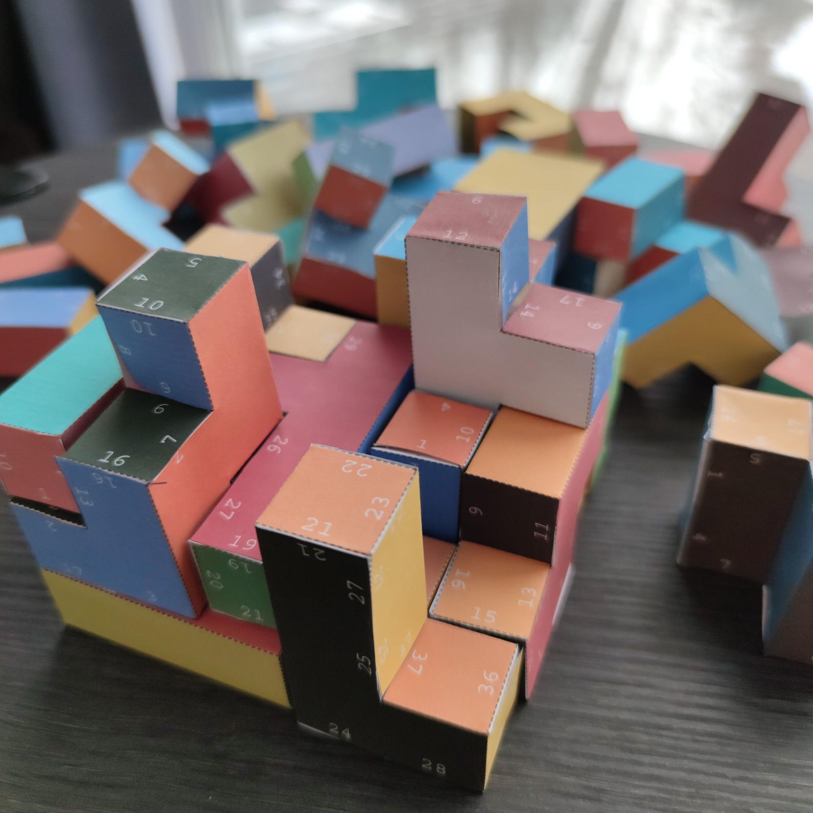 Unique 3D Puzzle Handmade Paper Tetris - Fun and Creative Game Digital ...