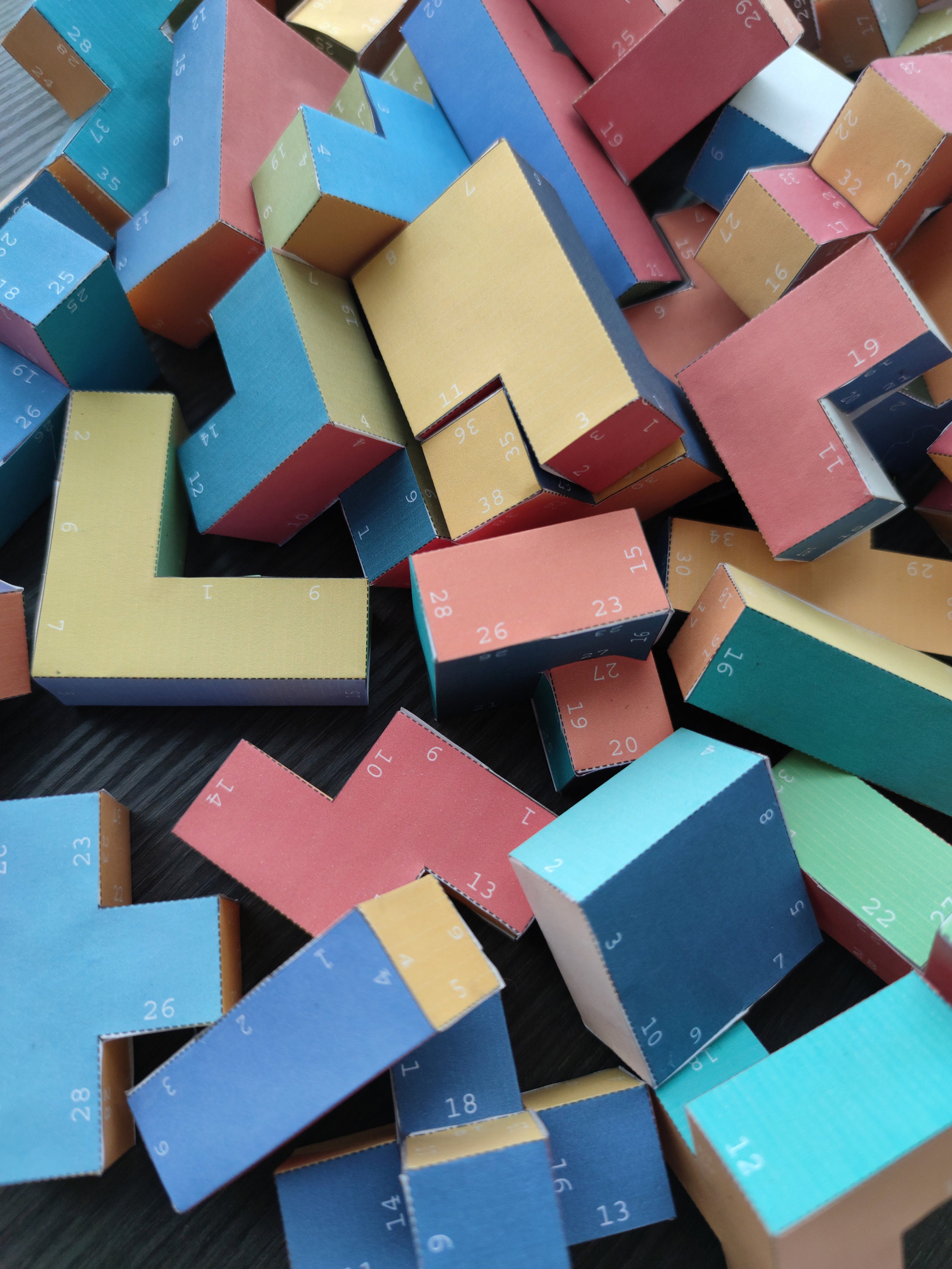 Unique 3D Puzzle Handmade Paper Tetris - Fun and Creative Game Digital ...