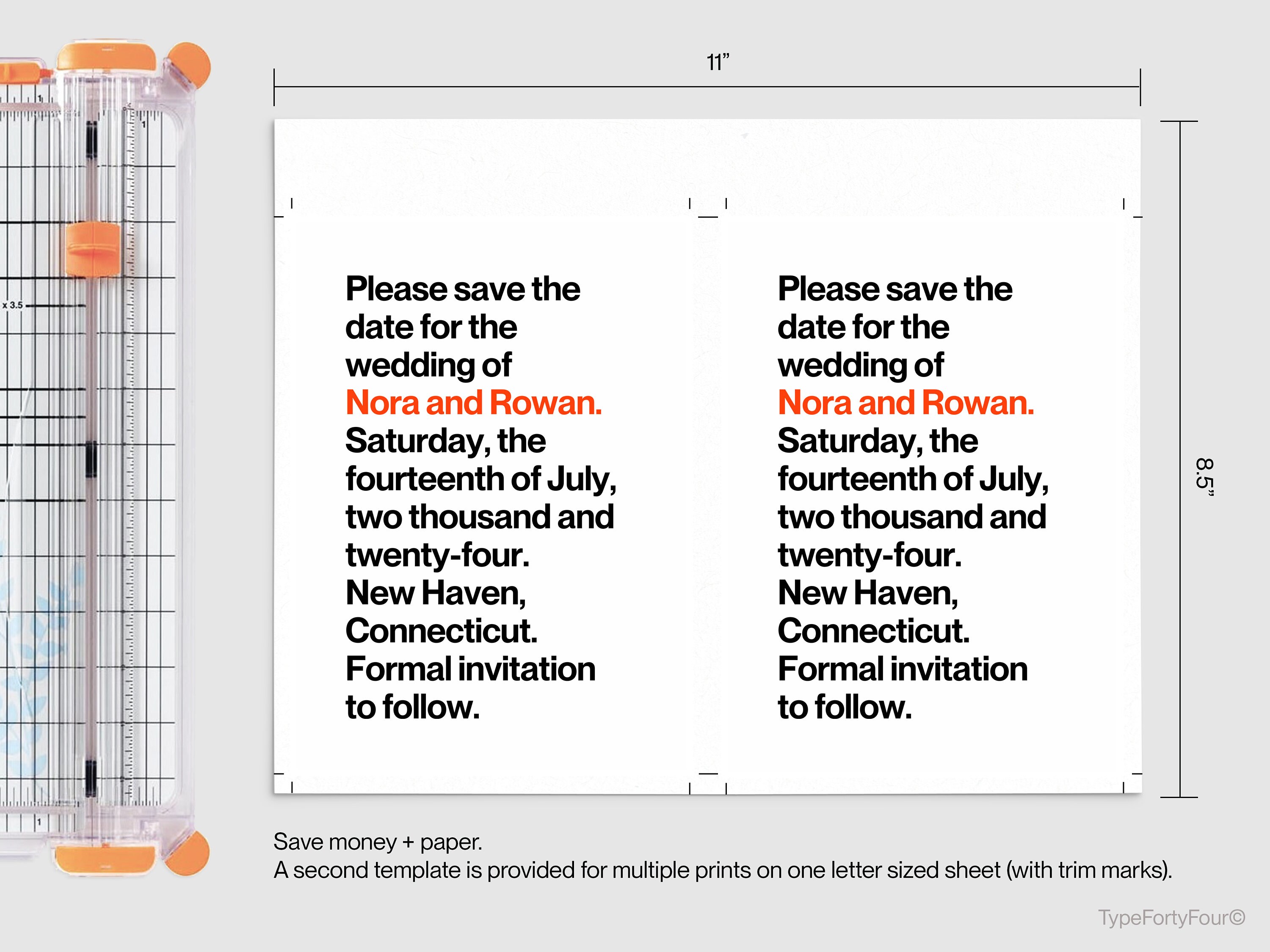 Unique Save the Date Template, Modern Wedding Template, Bold Save the ...