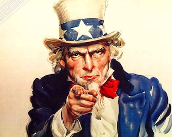 Framed Uncle Sam Poster - Etsy