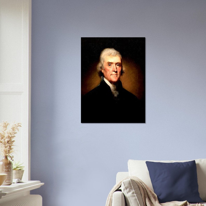 Thomas Jefferson Poster, 3rd President of Usa, Vintage Portrait Thomas ...