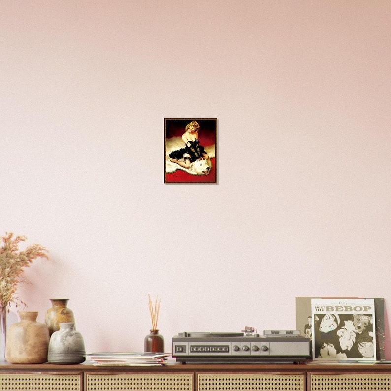 Vintage Pin up Girl Poster, Gil Elvgren, Bear Skin Rug Vintage Art ...