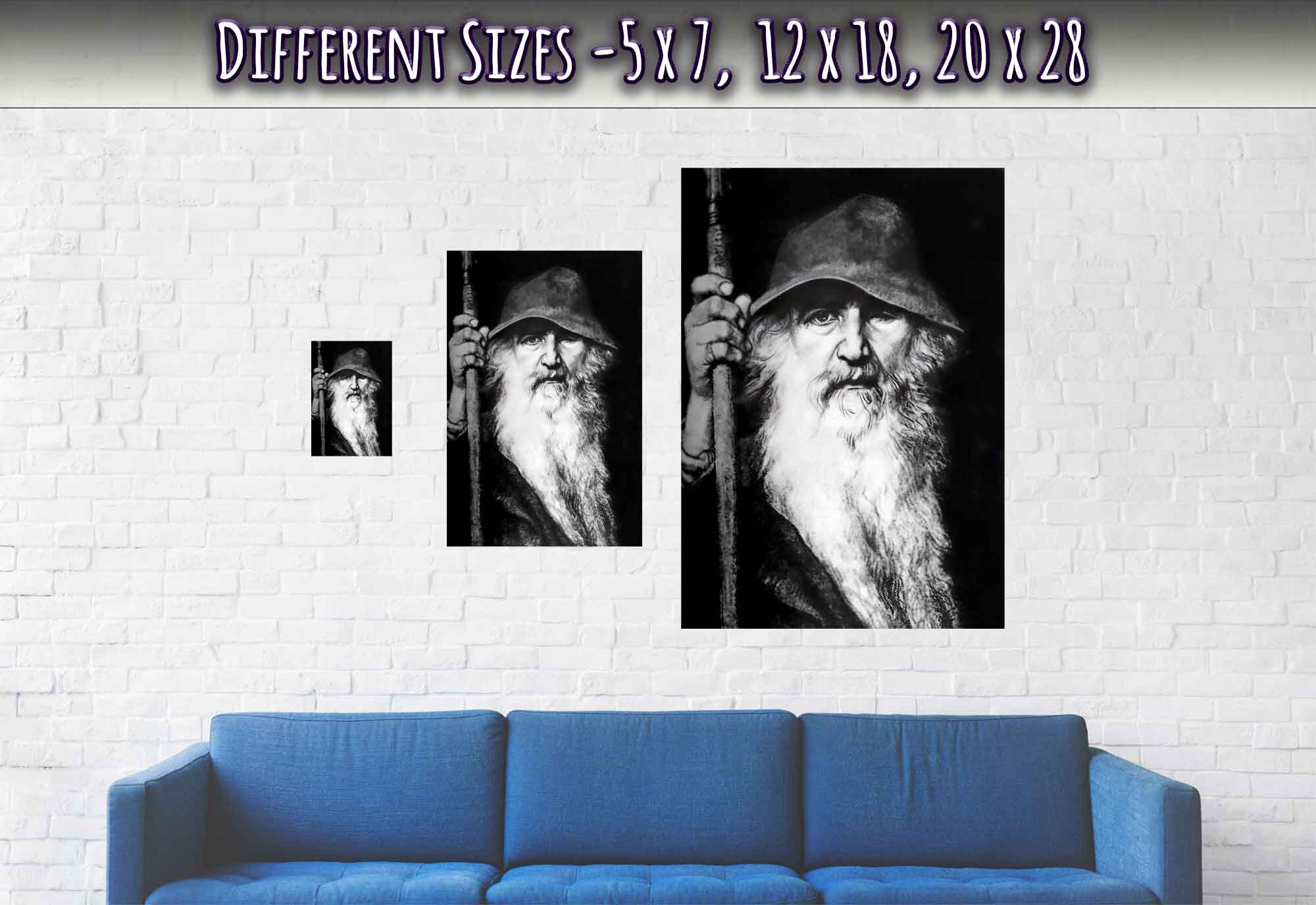 Odin Poster Odin Norse God of Wisdom War and Magic Odin - Etsy