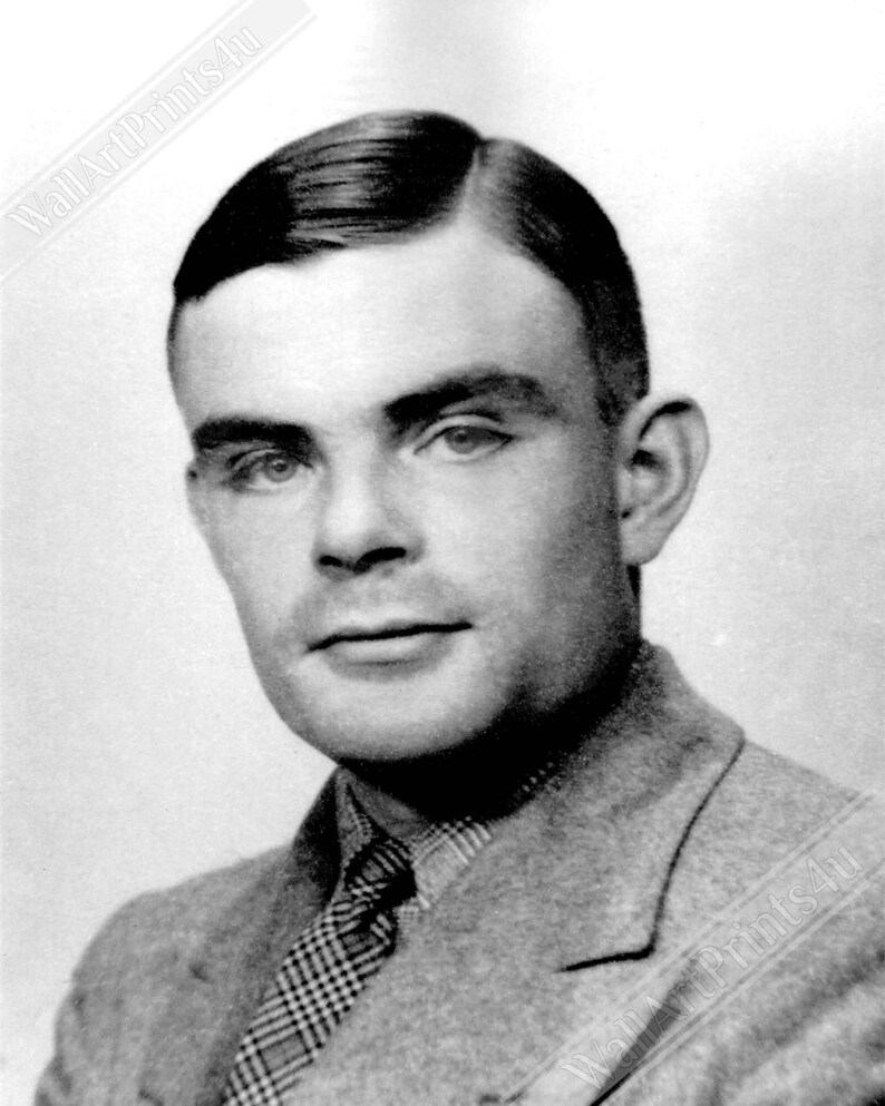 Alan Turing Canvas Enigma Codebreaker Canvas Print. - Etsy