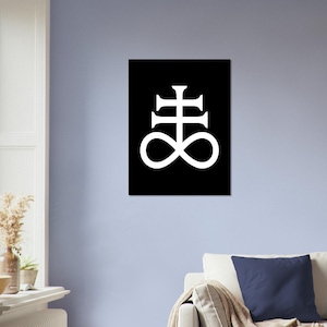Leviathan Cross Poster White Black Satan's Cross Poster Leviathan Cross ...