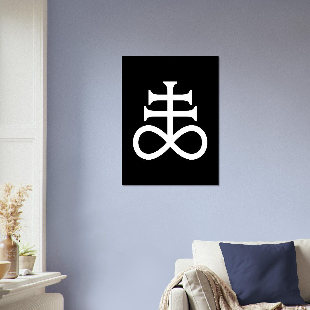 Leviathan Cross Poster White Black Satan's Cross Poster - Etsy