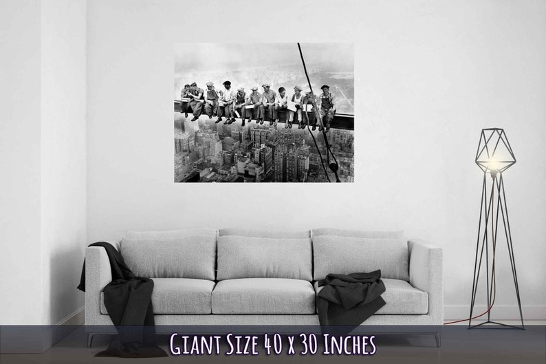 Lunch Atop A Skyscraper Poster, Lunch on A Beam, Vintage Photo Print ...