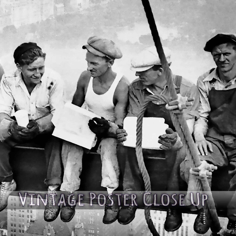 Lunch Atop A Skyscraper Poster, Lunch on A Beam, Vintage Photo Print ...