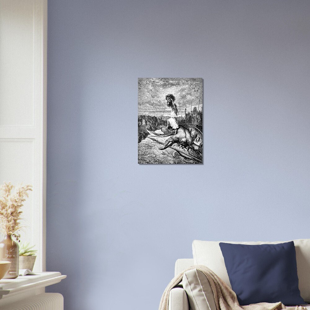 Gustave Dore Poster David Slays Goliath Print, From La Grand Bible De ...