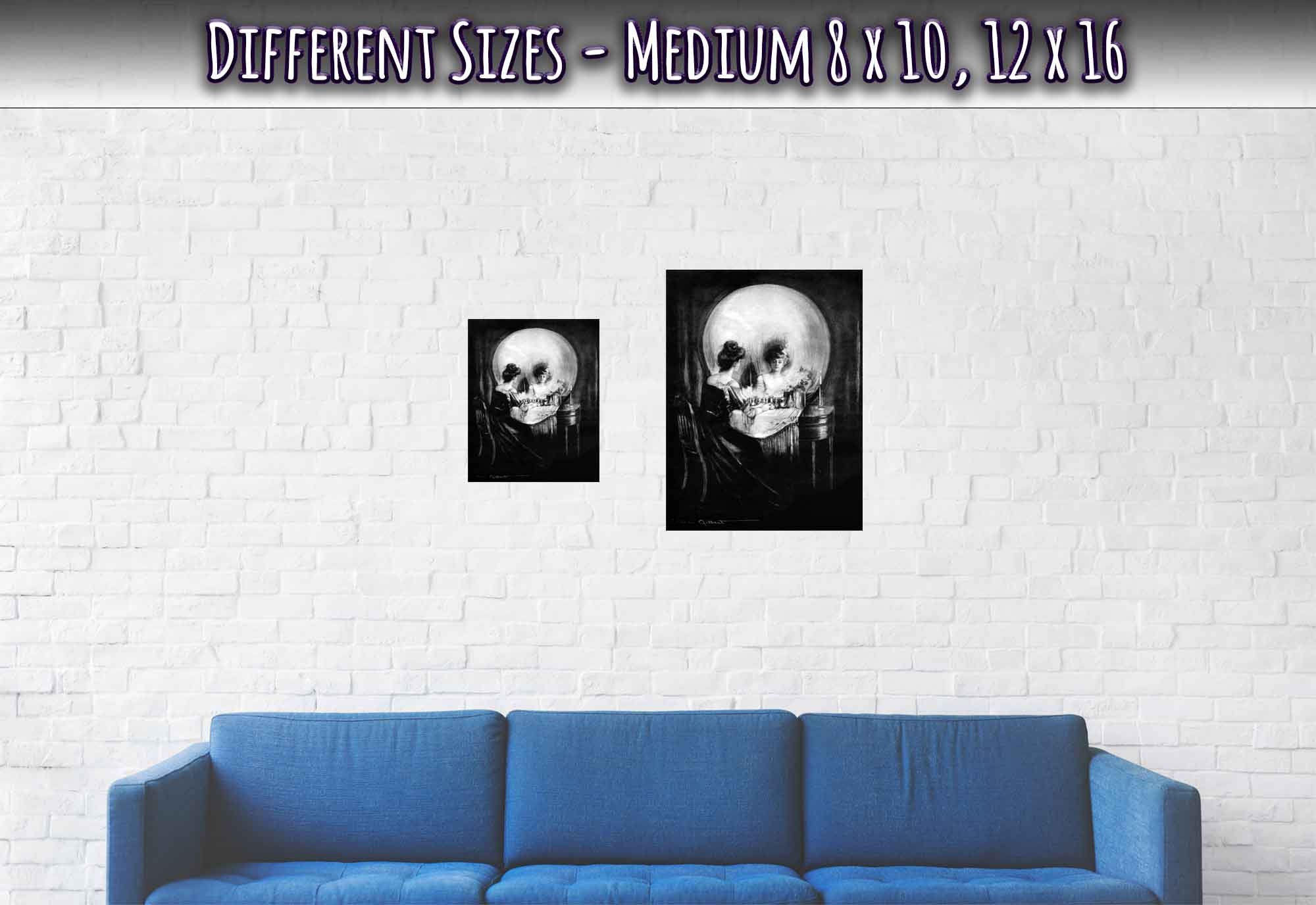 All is Vanity Poster: Human Skull Illusion Art Print by C. Allan ...