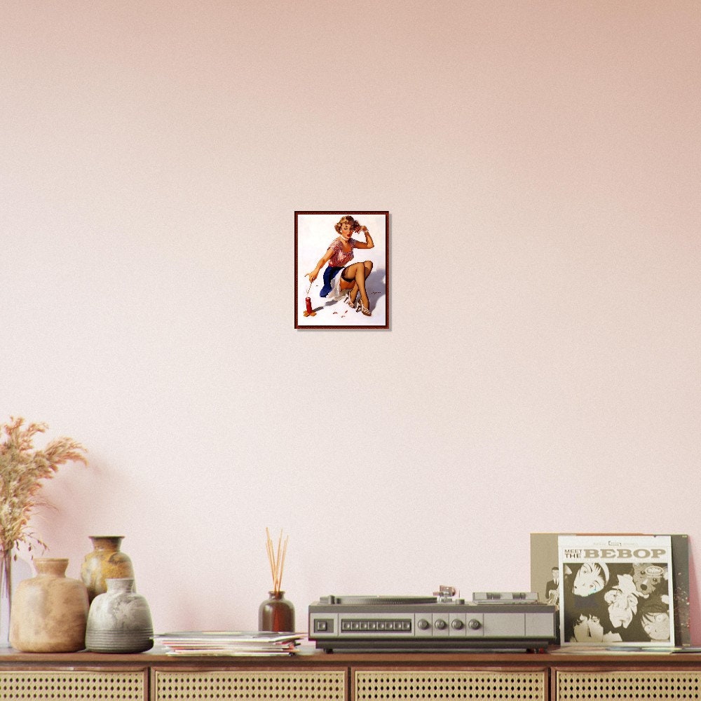 Vintage Pin up Girl Poster Gil Elvgren Looking for Trouble - Etsy