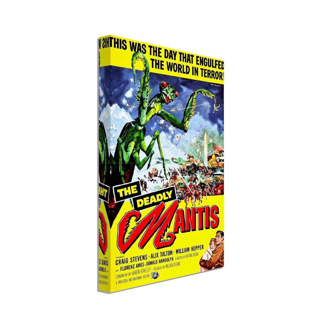 The Deadly Mantis Canvas: Vintage 1957 Horror Movie Art - Etsy