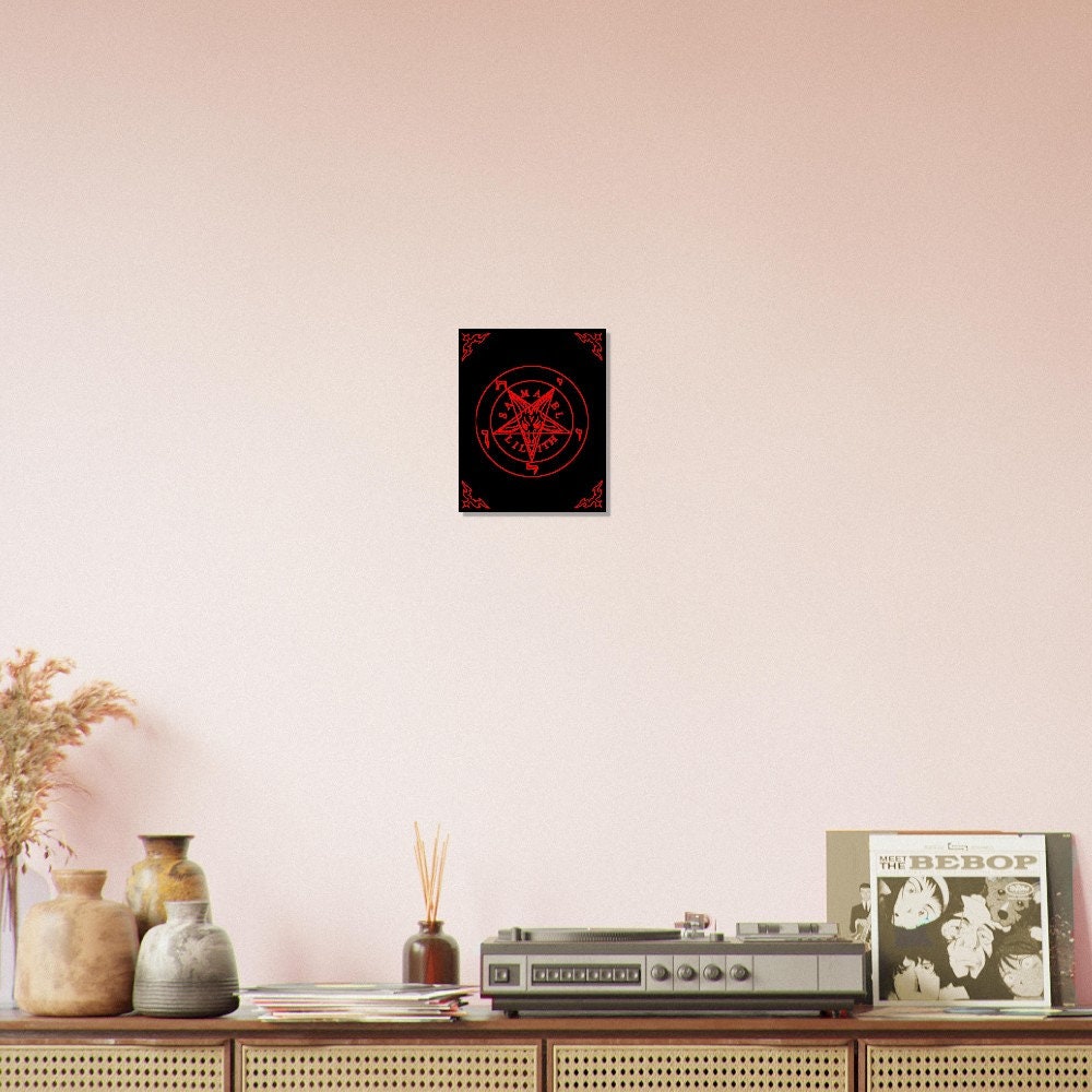 Sigil of Baphomet Poster Red Seal of Baphomet Poster Red - Etsy