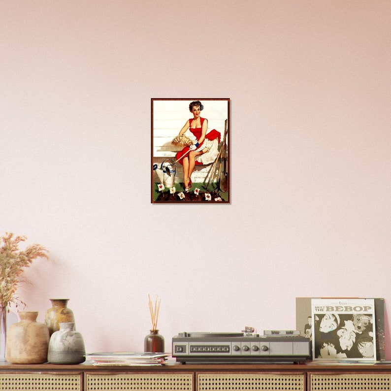 Gil Elvgren Pin up Girl Poster: Vintage Gardening Art Print - Etsy