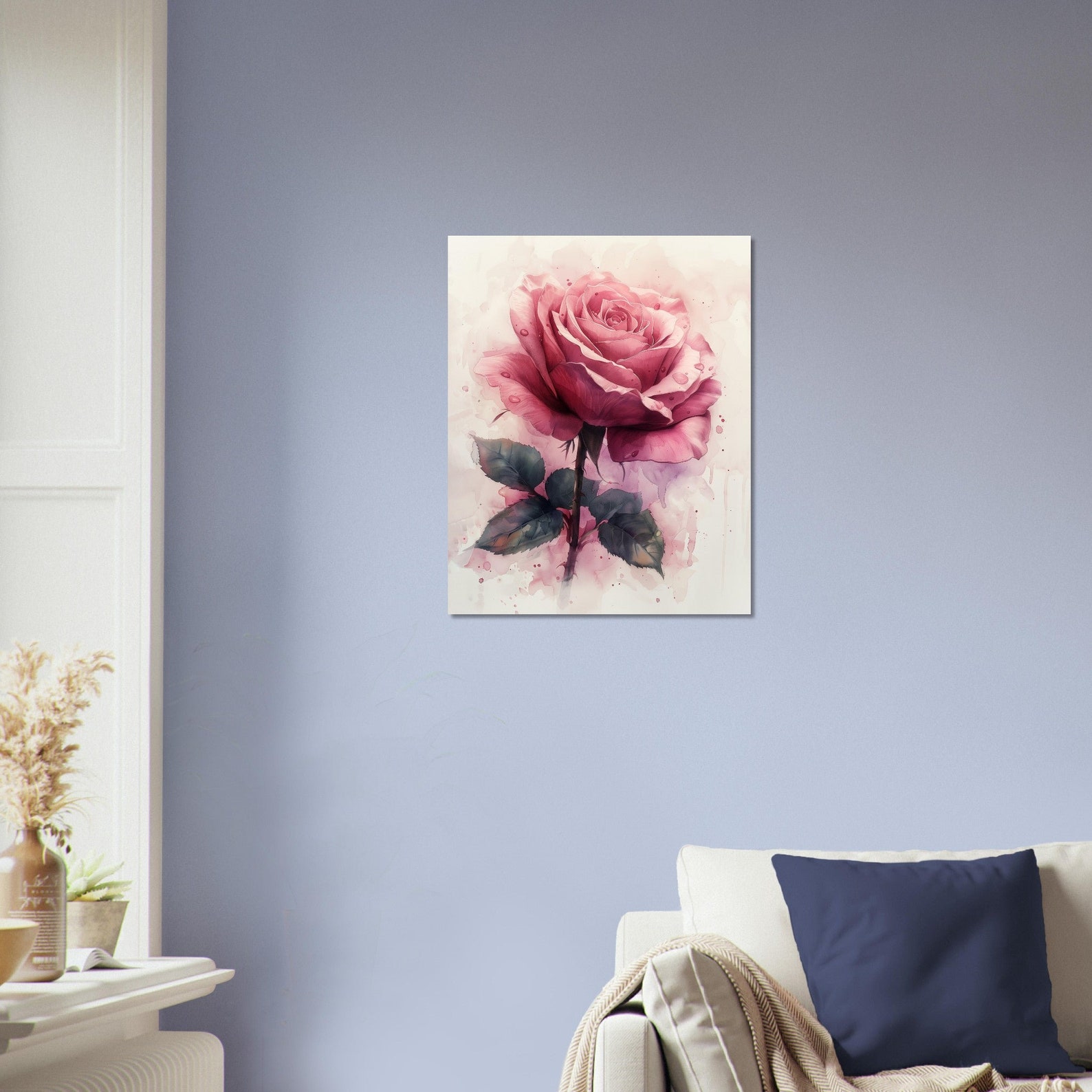 Watercolour Rose Poster Print. - Etsy