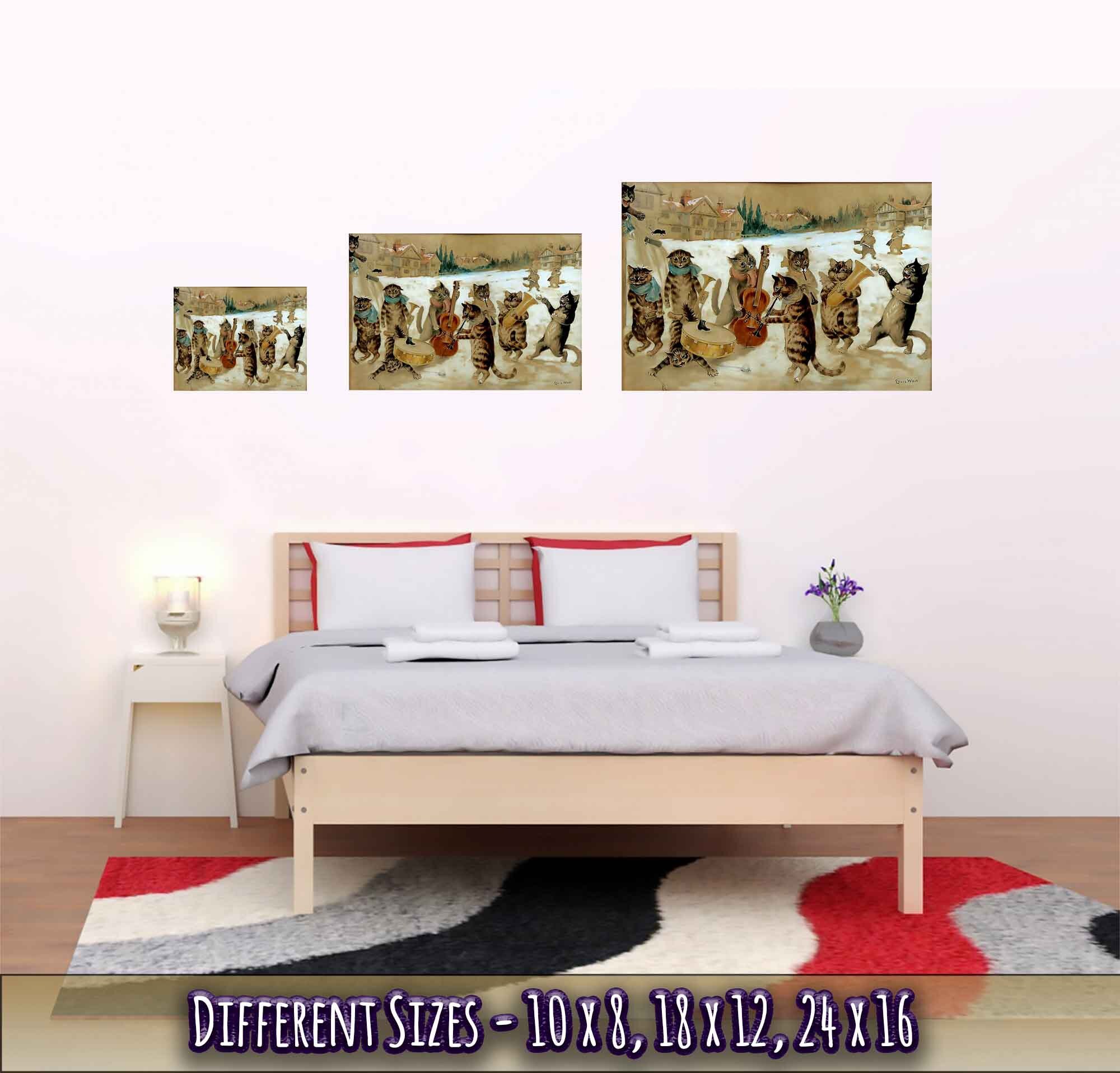 Louis Wain Print Carol Singing Cats Louis Wain Cat Poster - Etsy Canada