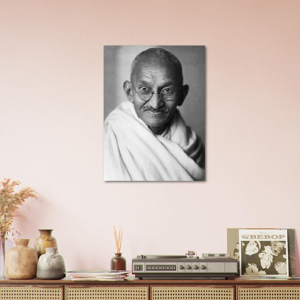 Mahatma Gandhi Poster, Vintage Photo Iconic Mahatma Gandhi Print Father ...