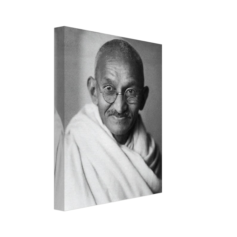 Mahatma Gandhi Canvas, Vintage Photo Iconic Mahatma Gandhi Canvas Print ...