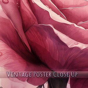 Watercolour Rose Poster Print. - Etsy