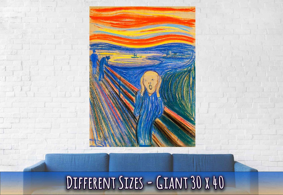 The Scream Poster, Pastel Version Edvard Munch 1893 - the Scream Print ...